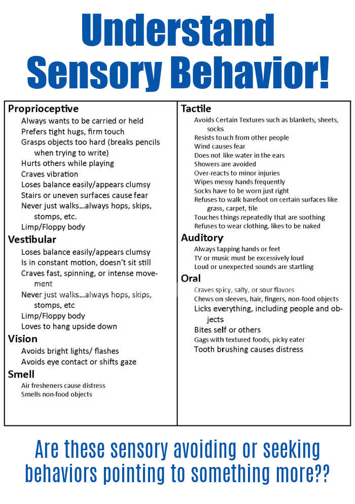 The Secret To Understanding Sensory Behavior Mommy Evolution