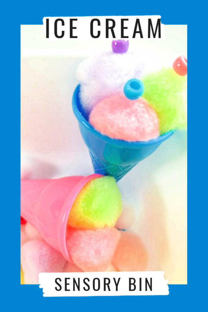 Ice Cream Sensory Bin - Mommy Evolution