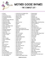 Mother Goose Rhymes List - Mommy Evolution