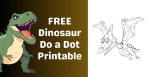 Free Dinosaur Do a Dot Page Featuring a Pterodactyl - Mommy Evolution