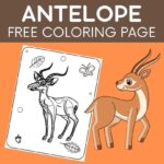 Free Antelope Coloring Page - Mommy Evolution