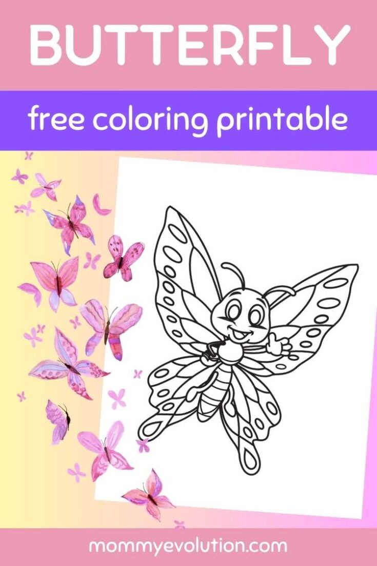 Free Butterfly Coloring Page - Mommy Evolution