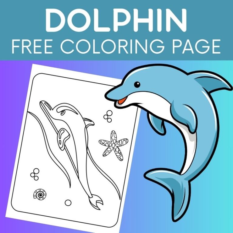 Free Dolphin Coloring Page for Ocean Fun - Mommy Evolution