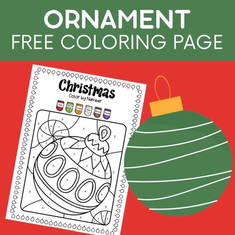Free Ornament Coloring Page - Color By Number - Mommy Evolution