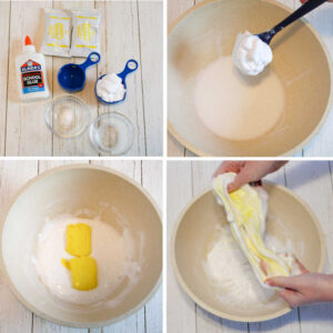 Super Stretchy Butter Slime Recipe - Mommy Evolution