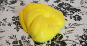 Super Stretchy Butter Slime Recipe - Mommy Evolution